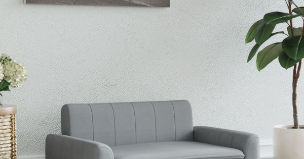 Világosszürke szövet kutyaágy 70 x 45 x 30 cm