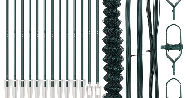 Láncos kerítés 2 darab zöld pvc 1 x 25 m tartós